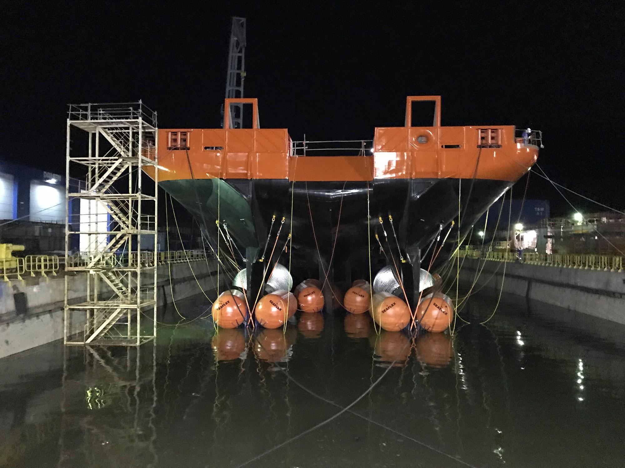 Unique Group facilitates the float out of AAD Nuyina hull at Damen ...